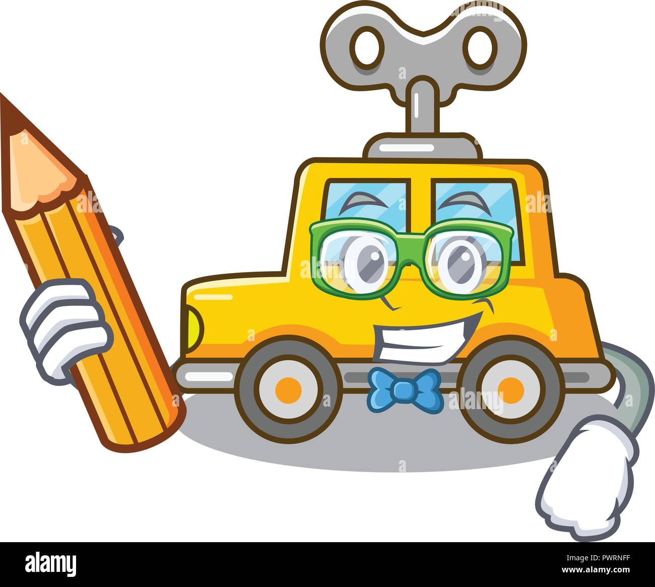 Student cartoon clockwork toy car in table Stock Vector Image & Art - Alamy