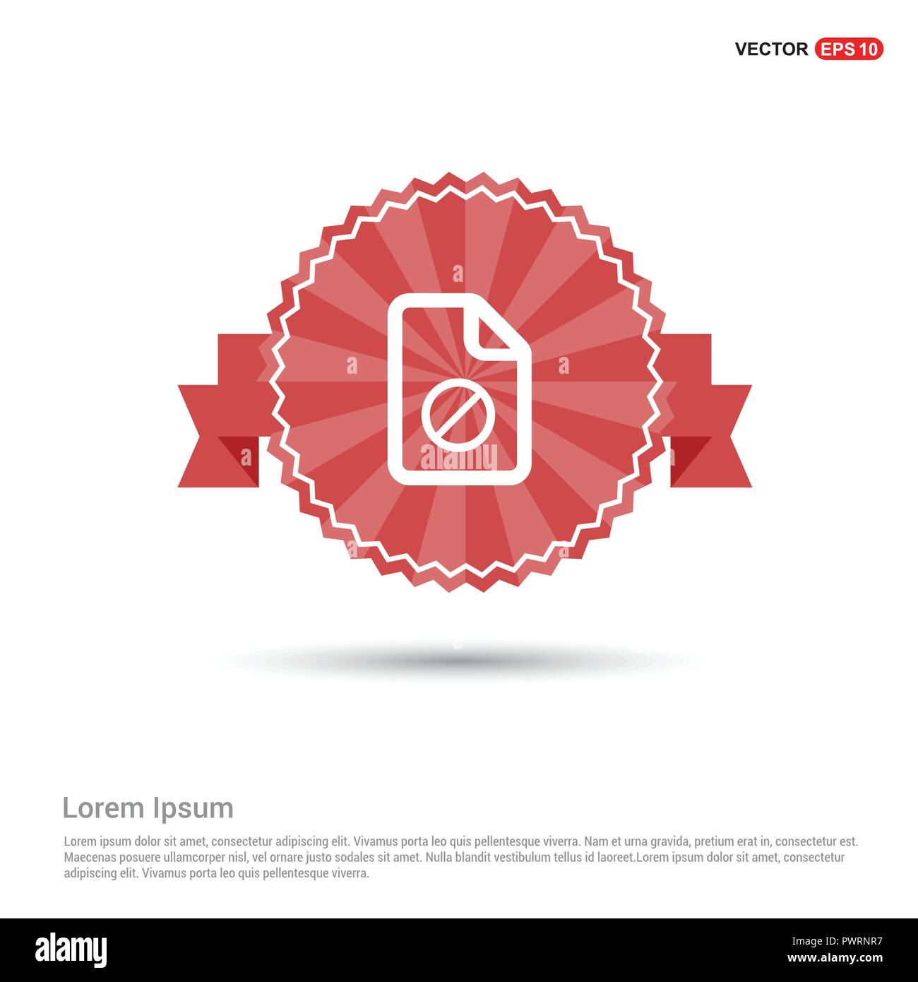 Computer Files Icons - Red Ribbon banner Stock Vector Image & Art - Alamy