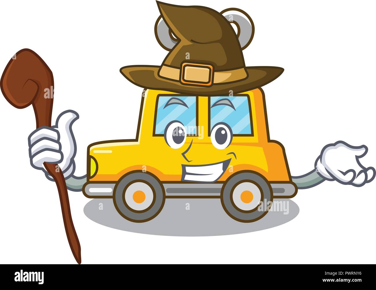 Witch cartoon clockwork toy car for gift Stock Vector Image & Art - Alamy