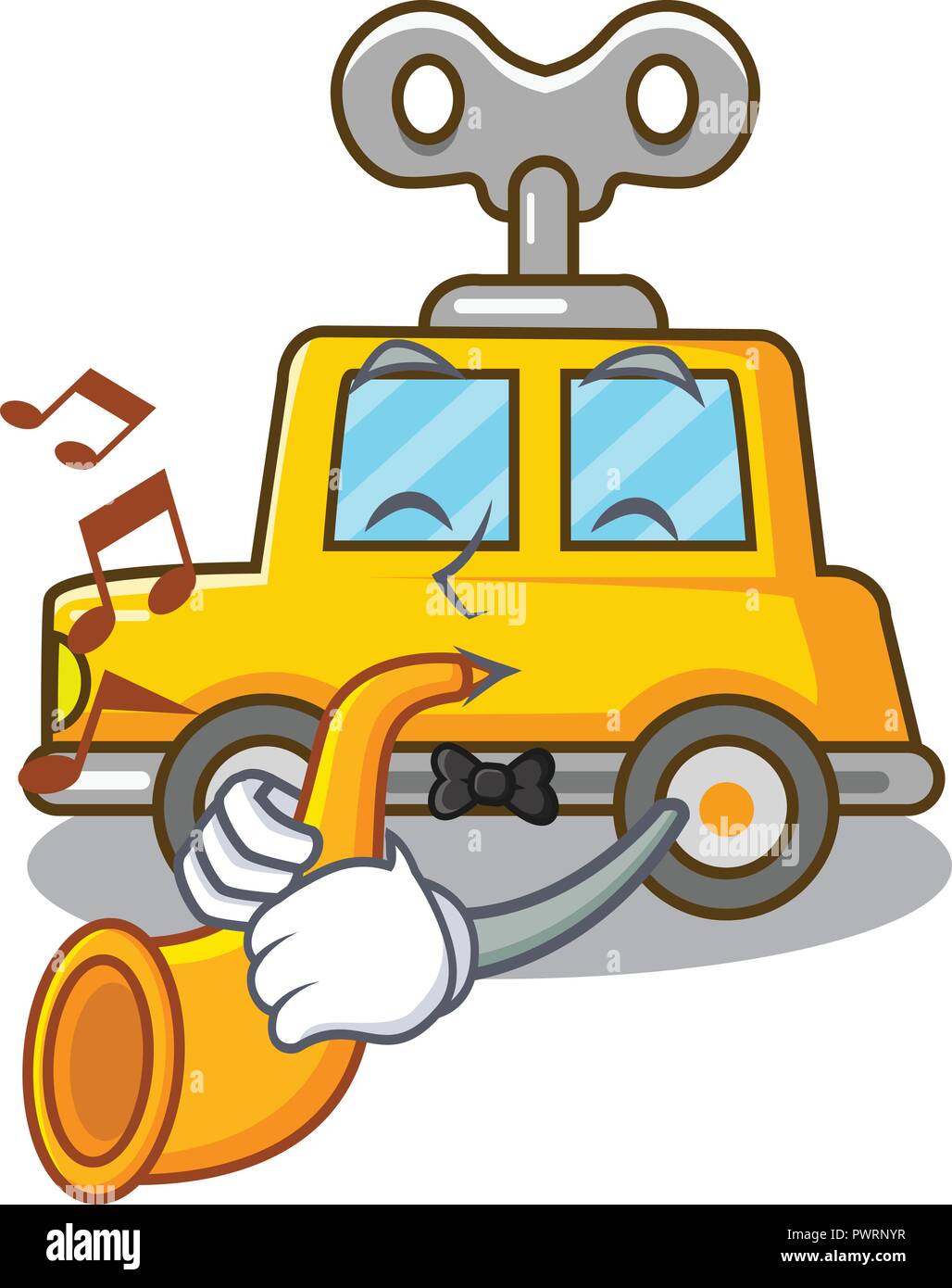 With trumpet cartoon clockwork toy car for gift Stock Vector Image ...