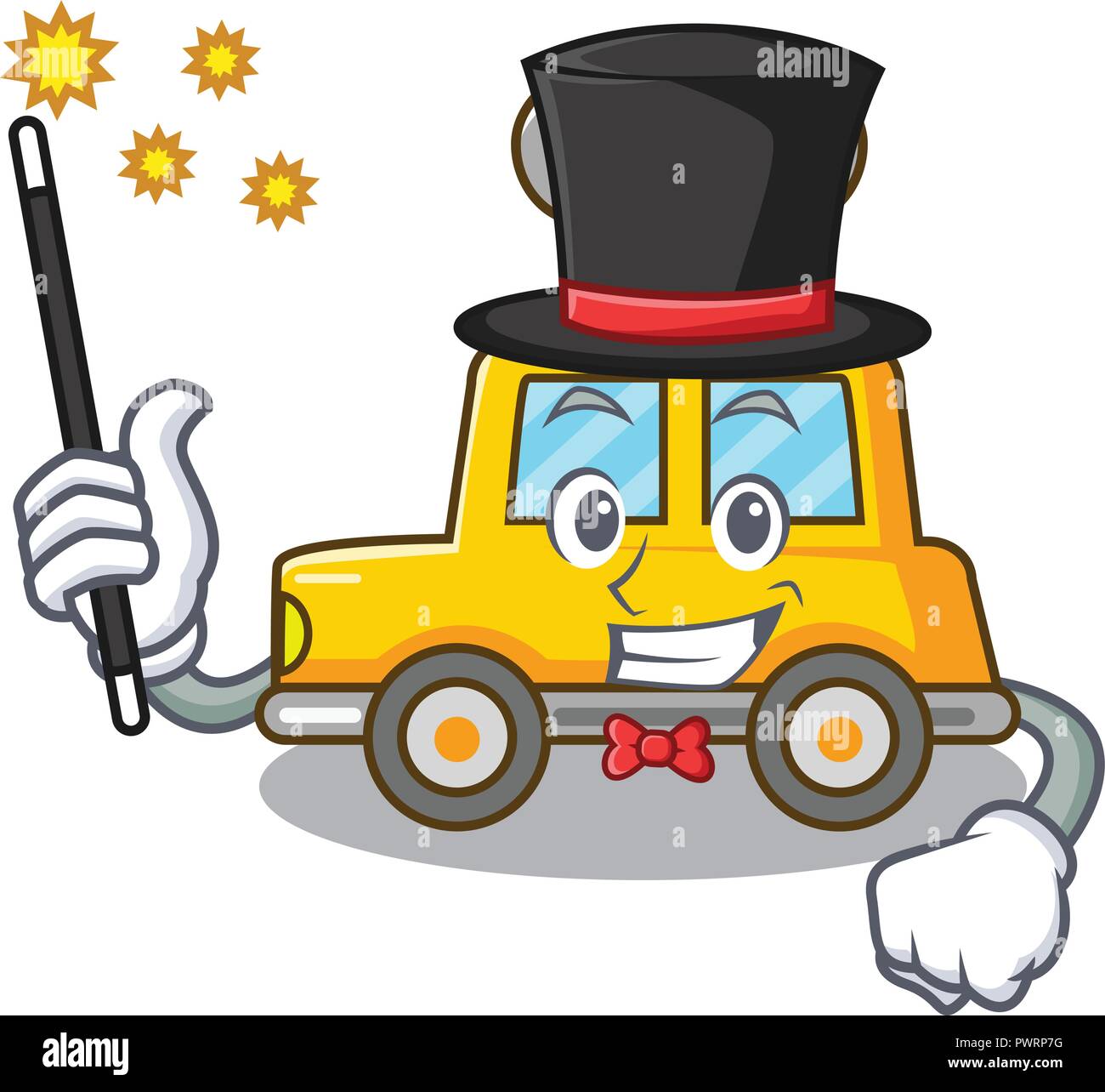 Magician clockwork toy car isolated on mascot Stock Vector Image & Art ...