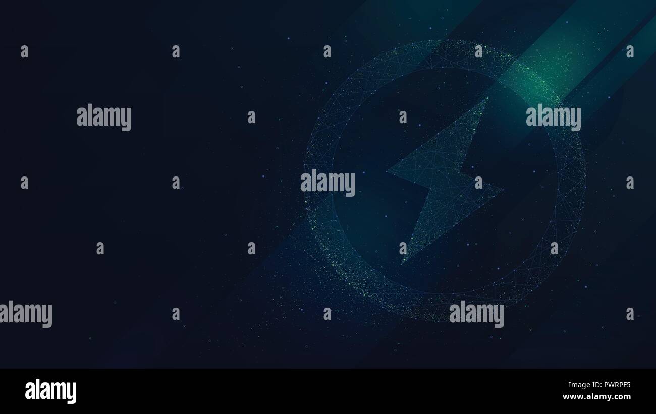 Abstract energy power sign, future technology vector background ...