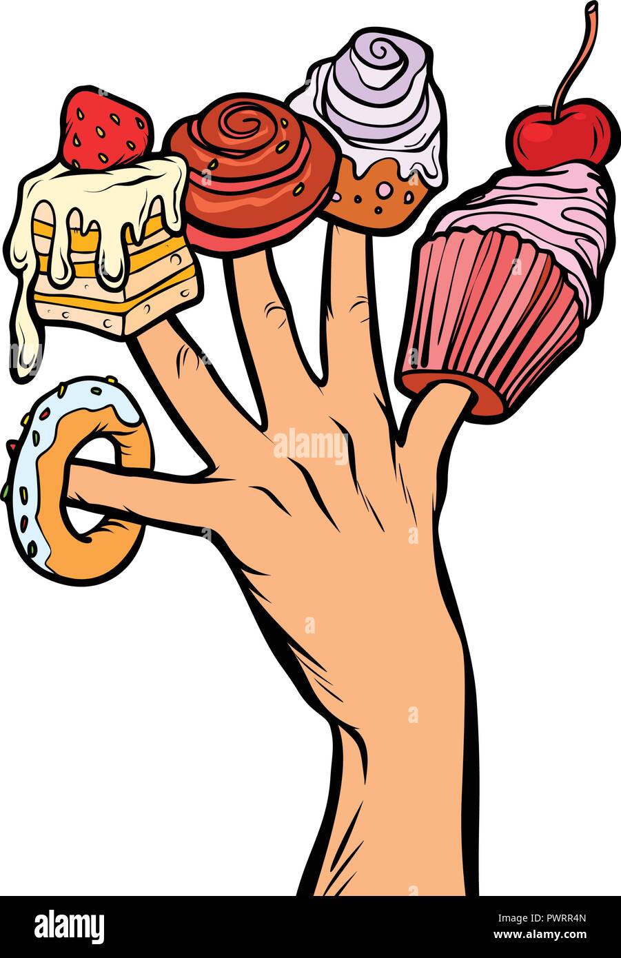 Chocolate donut on white Stock Vector Images - Alamy