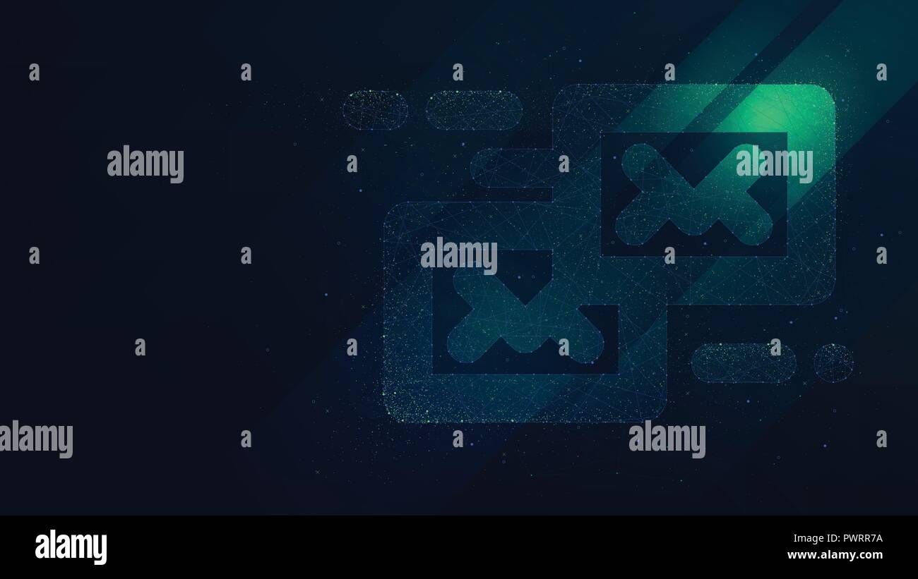 Email sending message concept, low poly future technology background ...