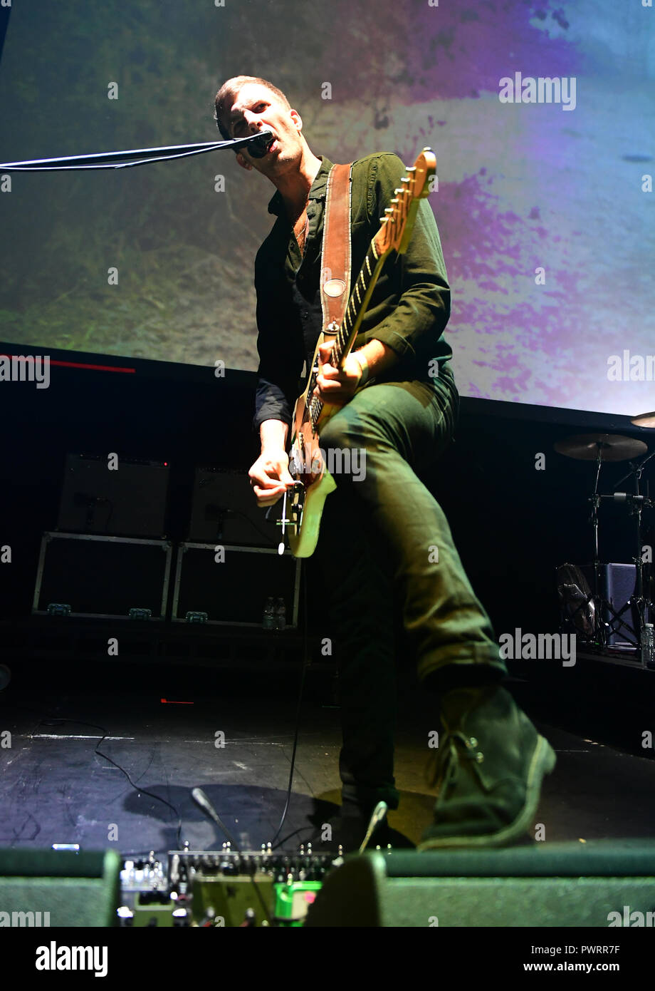 Joff Oddie of Wolf Alice performing during the Q Awards 2018 in ...