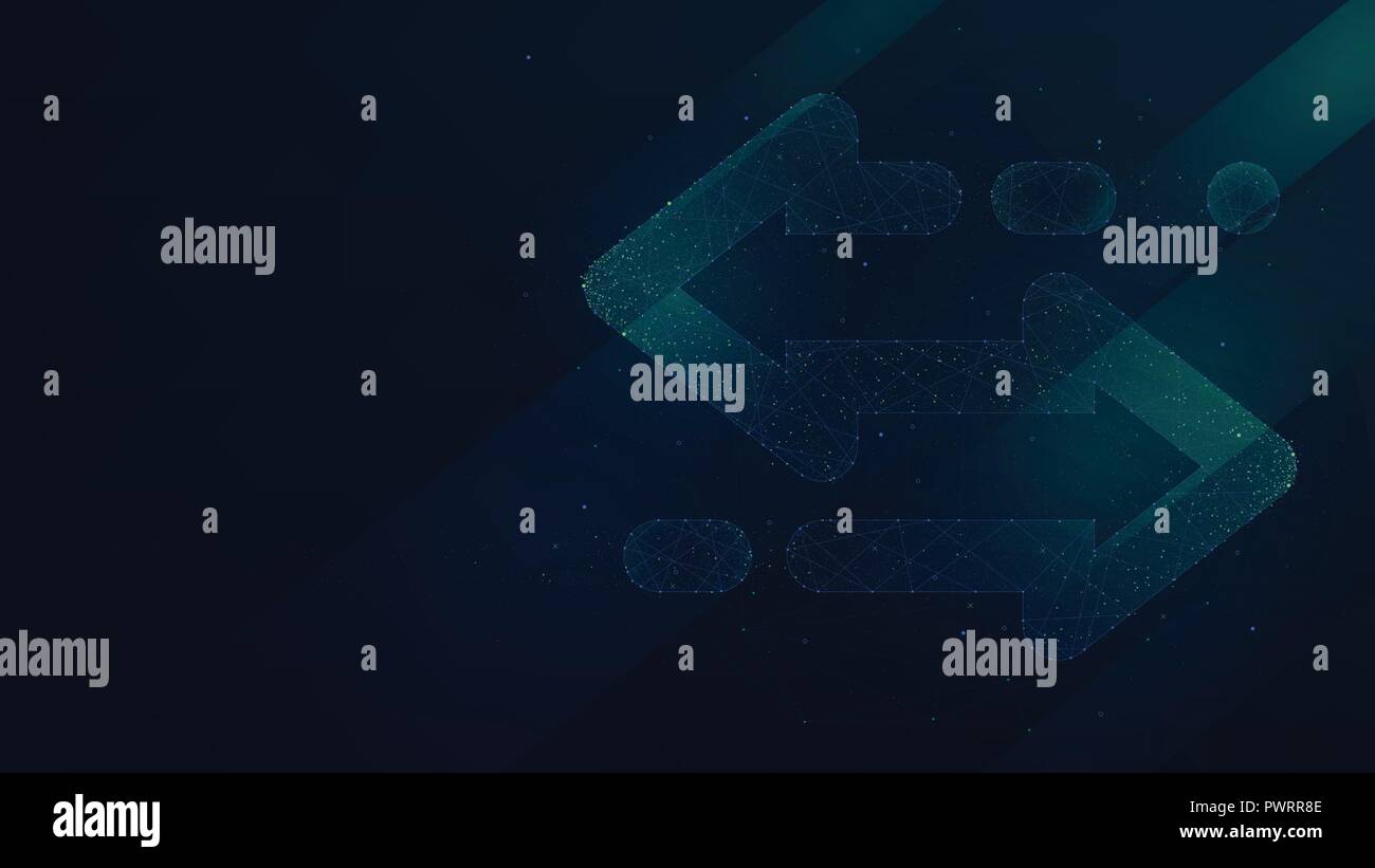 Hi-tech background with exchange icon, financial services money ...