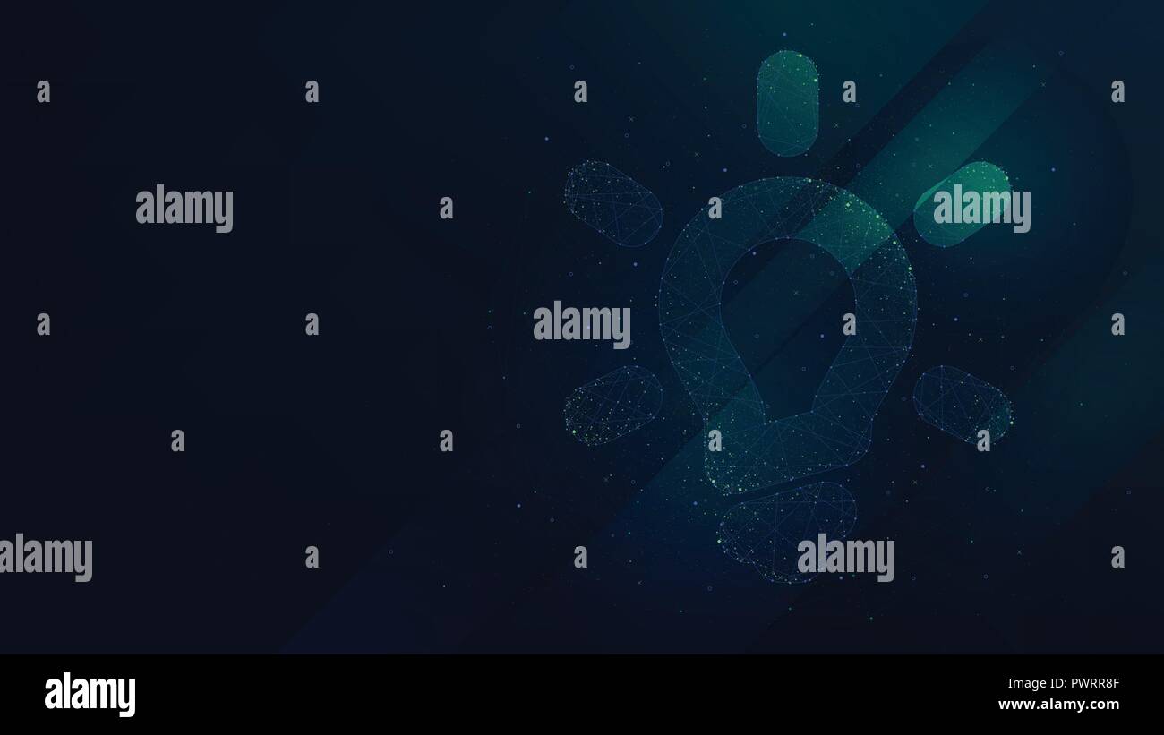 Hi-tech background with idea icon, creative concept innovation ...