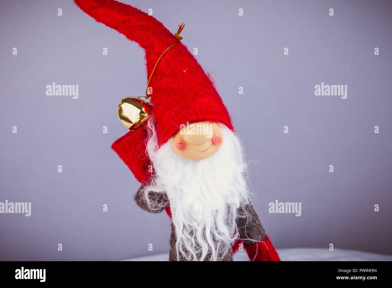 little elf Santa Claus who smiles photographed in studio Stock Photo ...