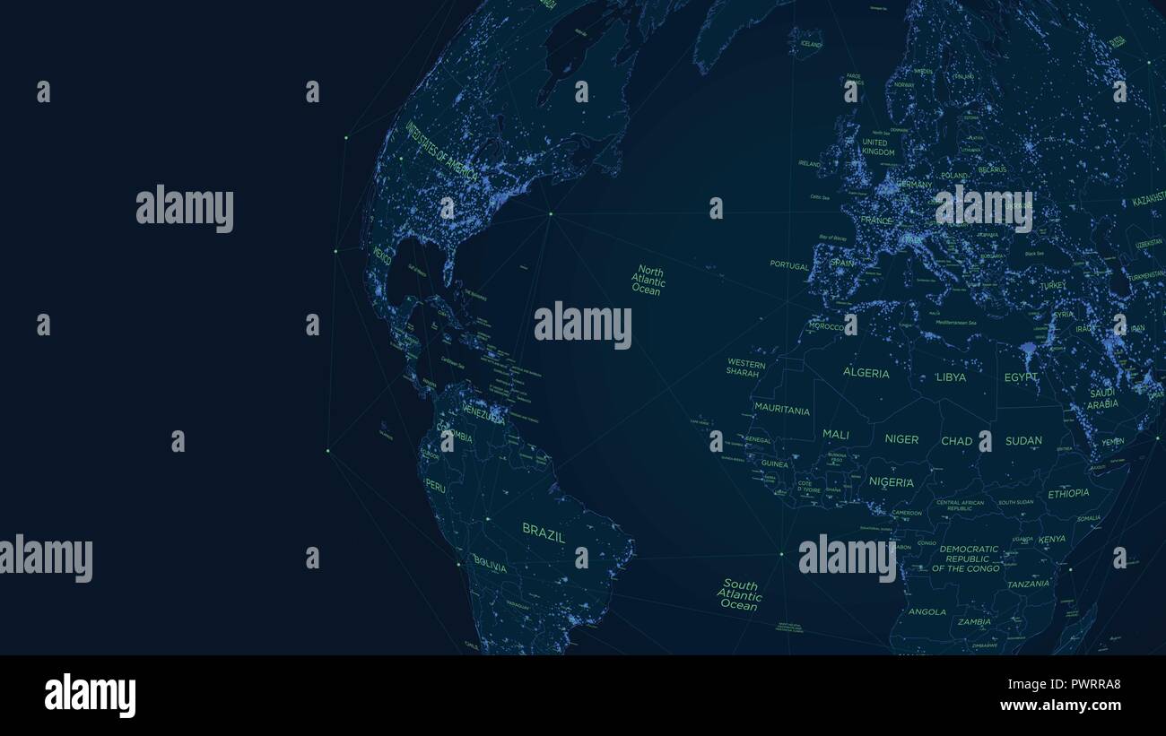 Science Fiction Planet Map