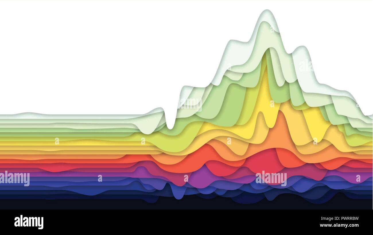 Abstract background with colorful layered paper, vector illustration ...