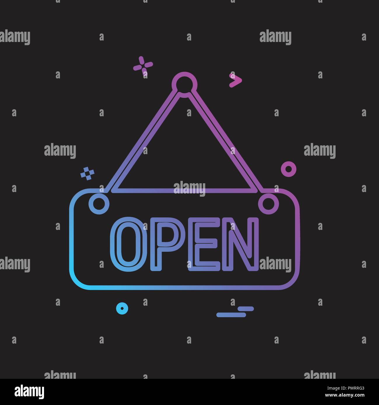 Open icon design vector Stock Vector Image & Art - Alamy