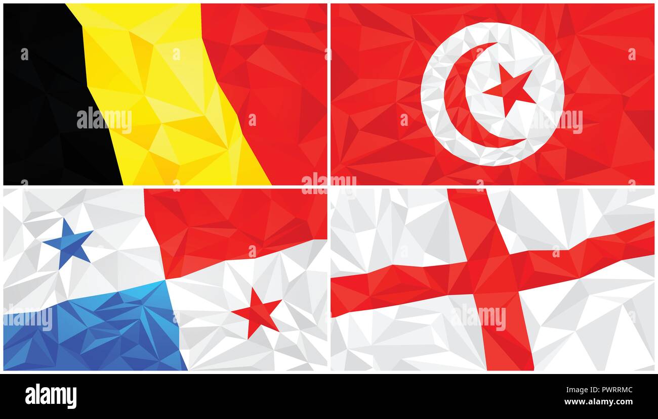 Low poly flag, abstract polygonal triangular background set 7 template ...