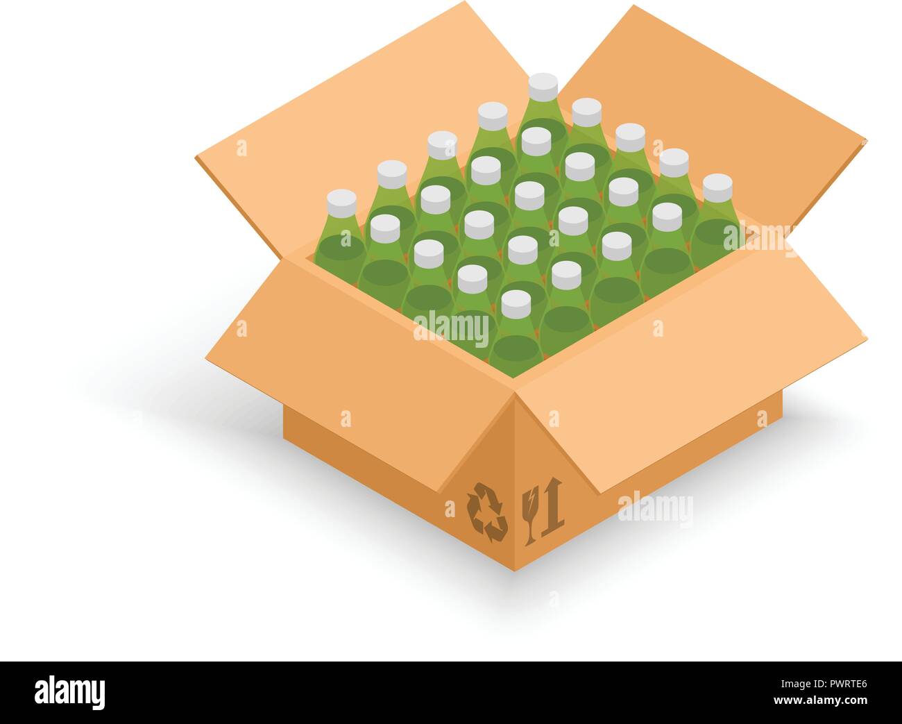 Empty beer wine bottles Stock Vector Images - Alamy