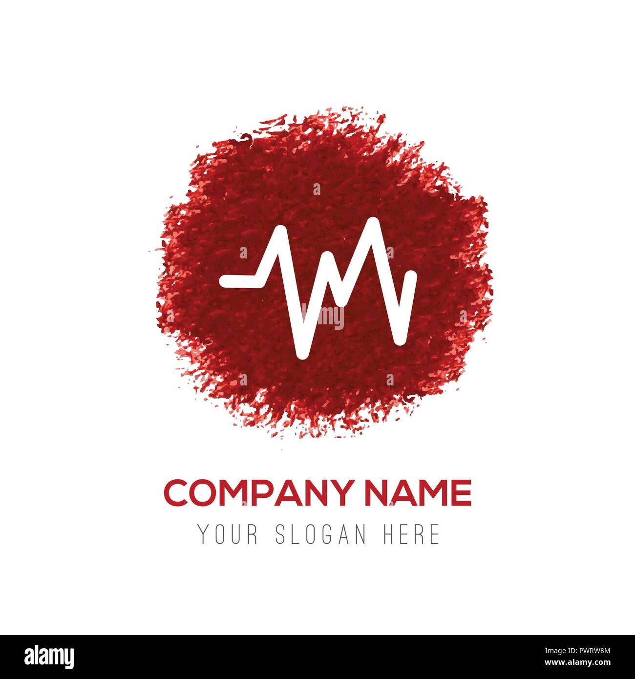 Ecg circle logo hi-res stock photography and images - Alamy