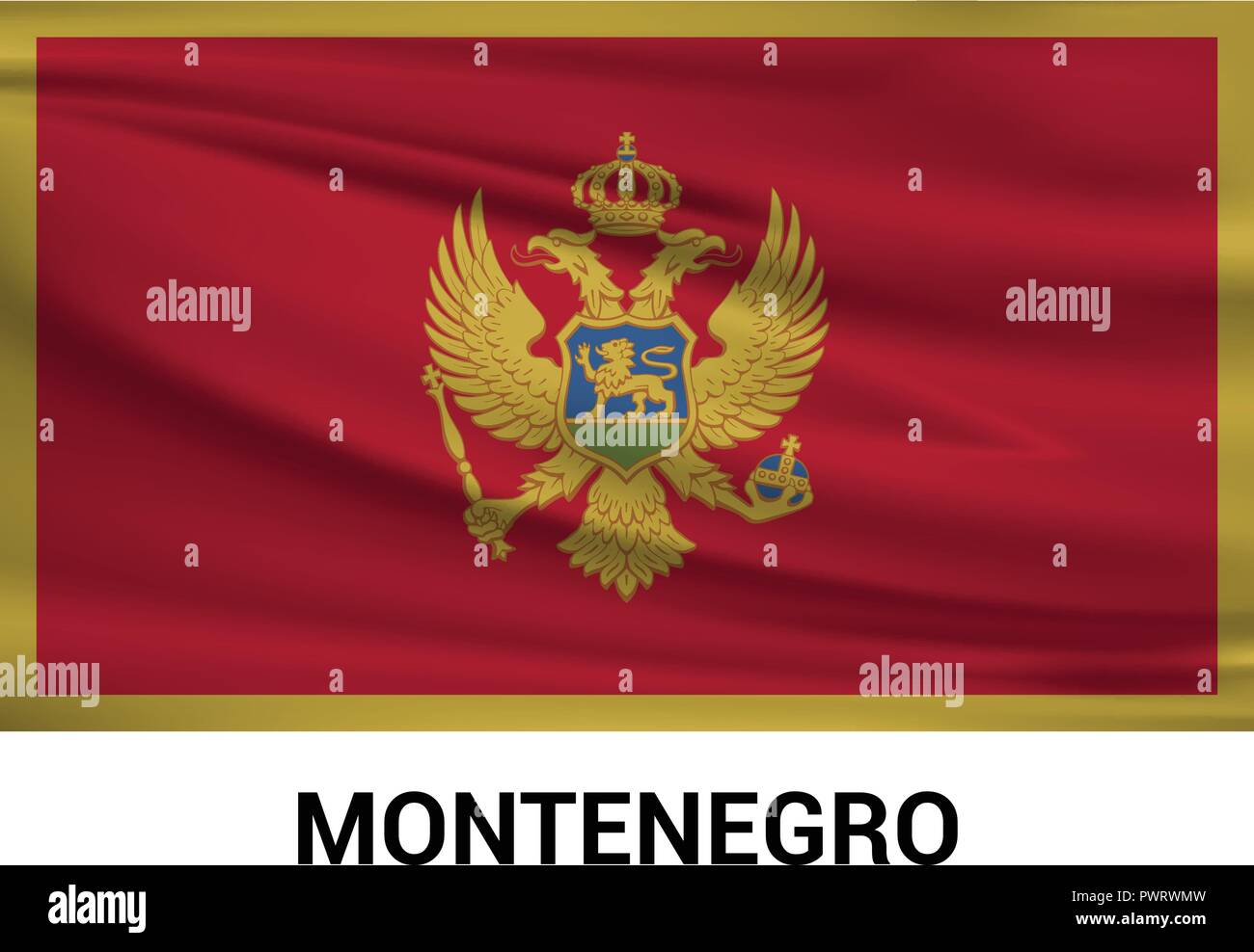 Montenegro flag design vector Stock Vector Image & Art - Alamy