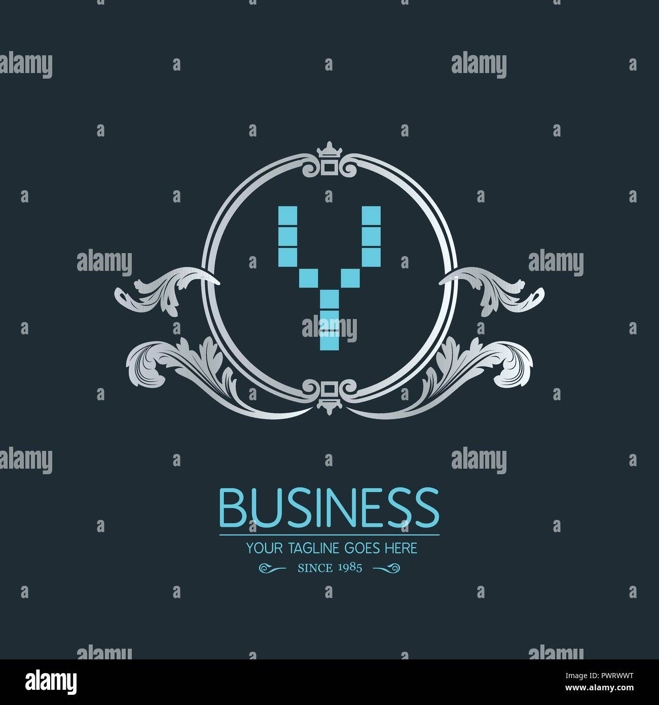 Alphabetic logo design with elegent design and typography vector Stock ...