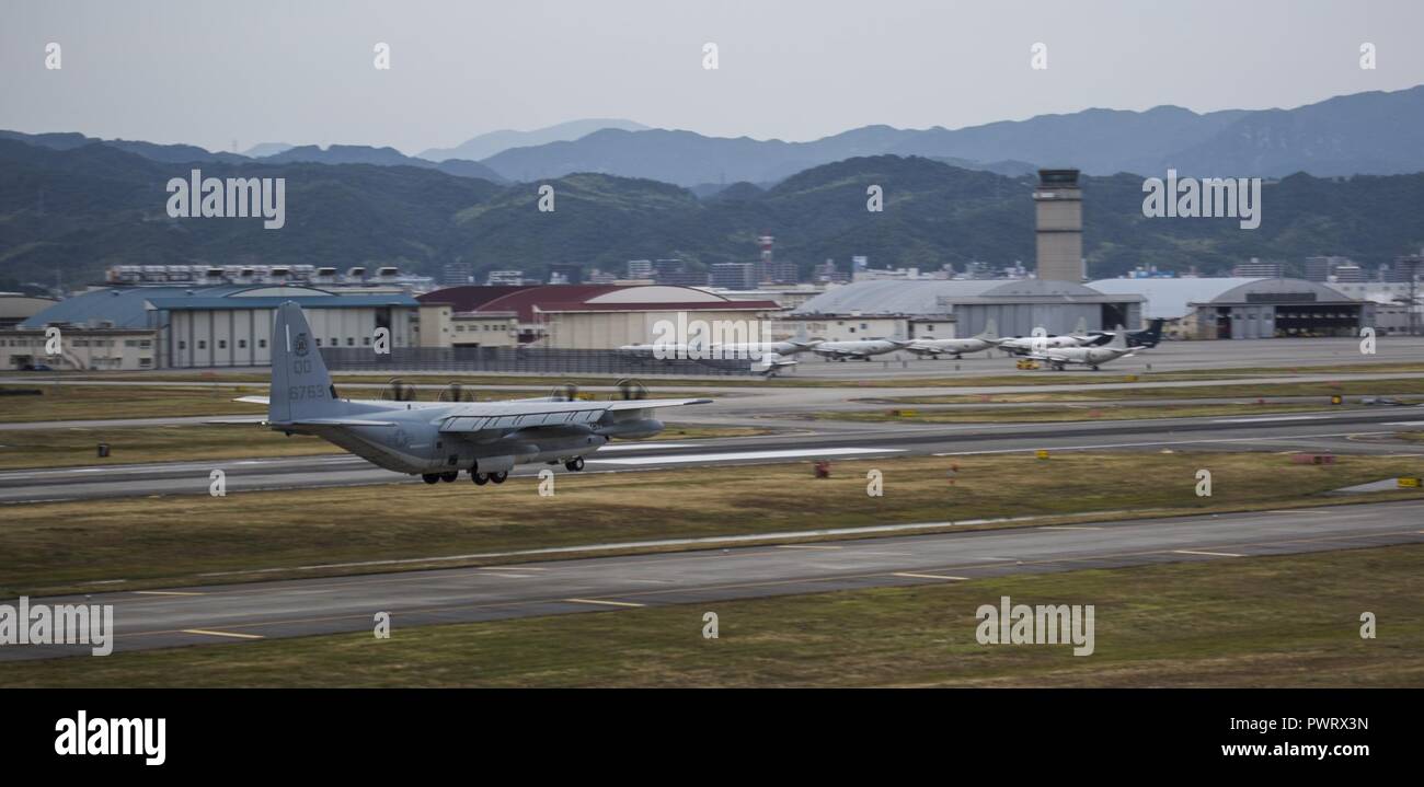 A U.S. Marine Corps KC-130J Hercules with Marine Aerial Refueler ...