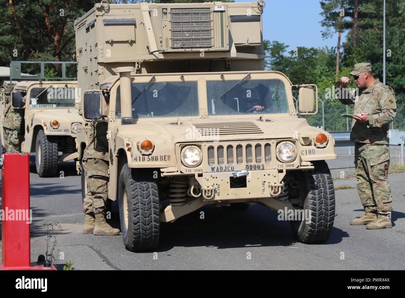 1st Sgt. Jared Colvig of Company C, 588th Brigade Engineer Battalion ...