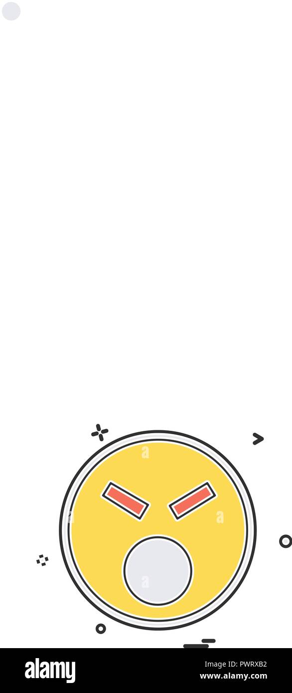 Angry emoji icon design vector Stock Vector Image & Art - Alamy