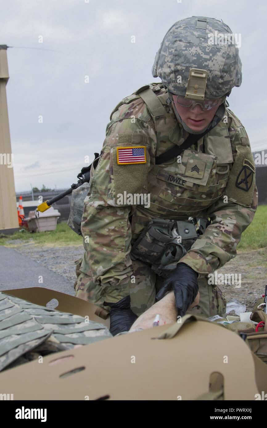 U.S. Army Sgt. Kayla Towle, medic, Charlie Company (Medical), 186th ...