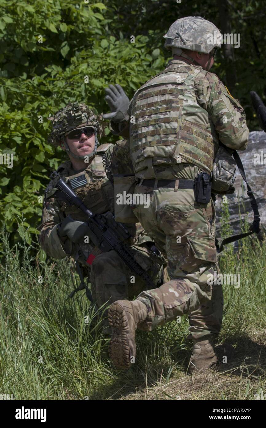 A U.S. Soldier team leader with Charlie Troop, 1st Squadron, 172nd ...
