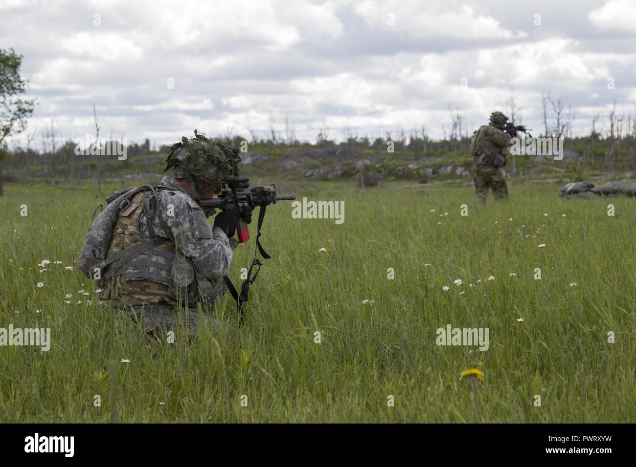 U.S. Soldiers with Charlie Troop, 1st Squadron, 172nd Cavalry Regiment ...