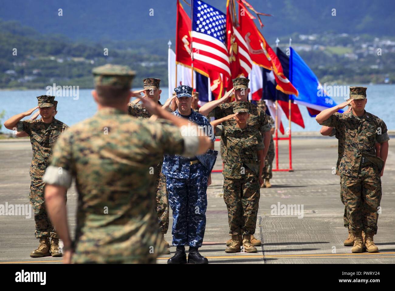 MARINE CORPS BASE HAWAII – Col. Sean C. Killeen and ceremonial staff ...