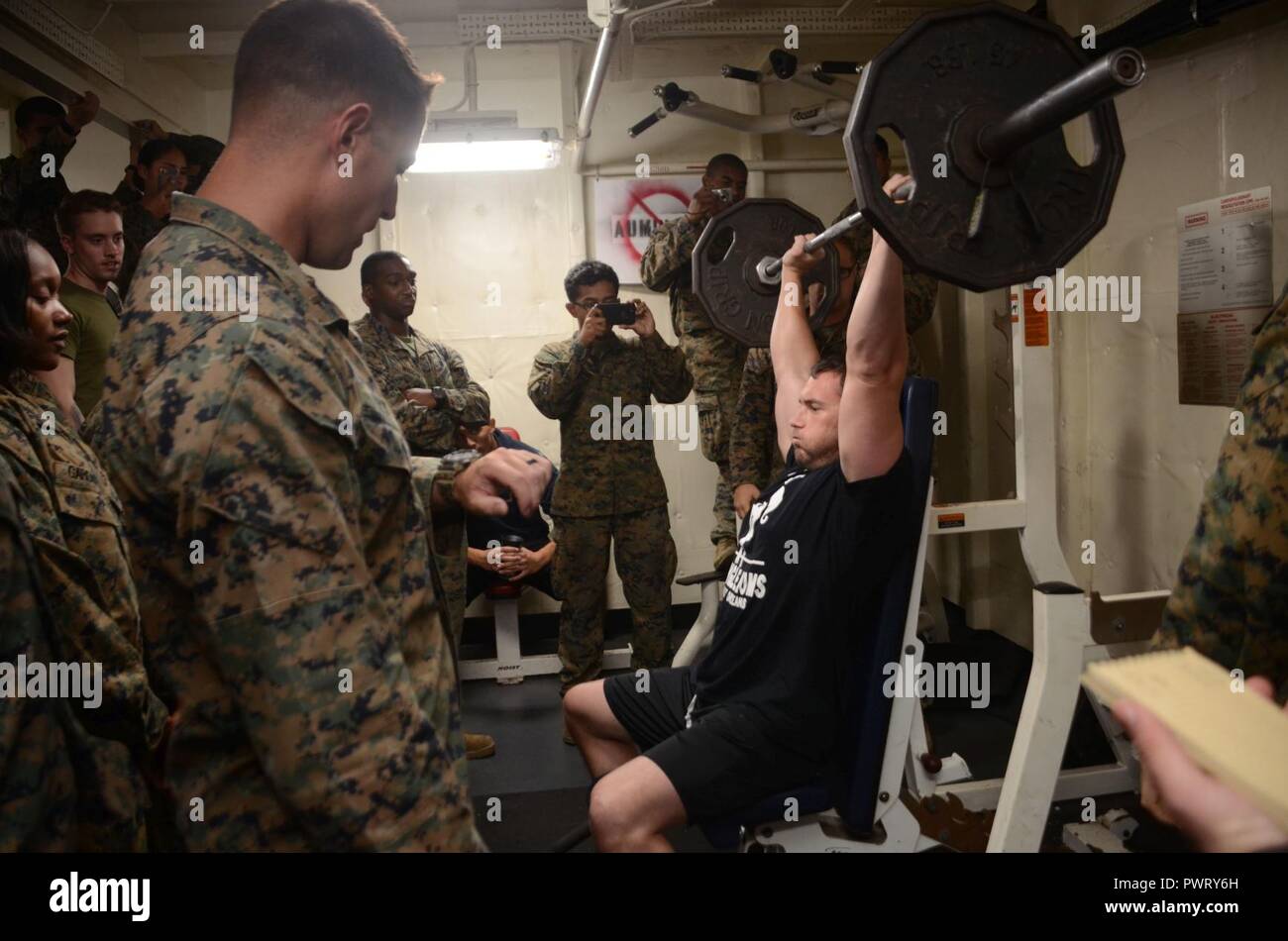 PACIFIC OCEAN (June 24, 2017) Civilian Mariners and U.S. Marines ...