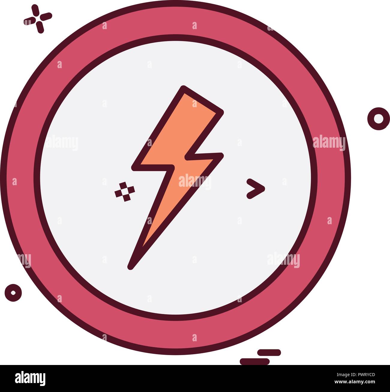 Electric current icon design vector Stock Vector Image & Art - Alamy