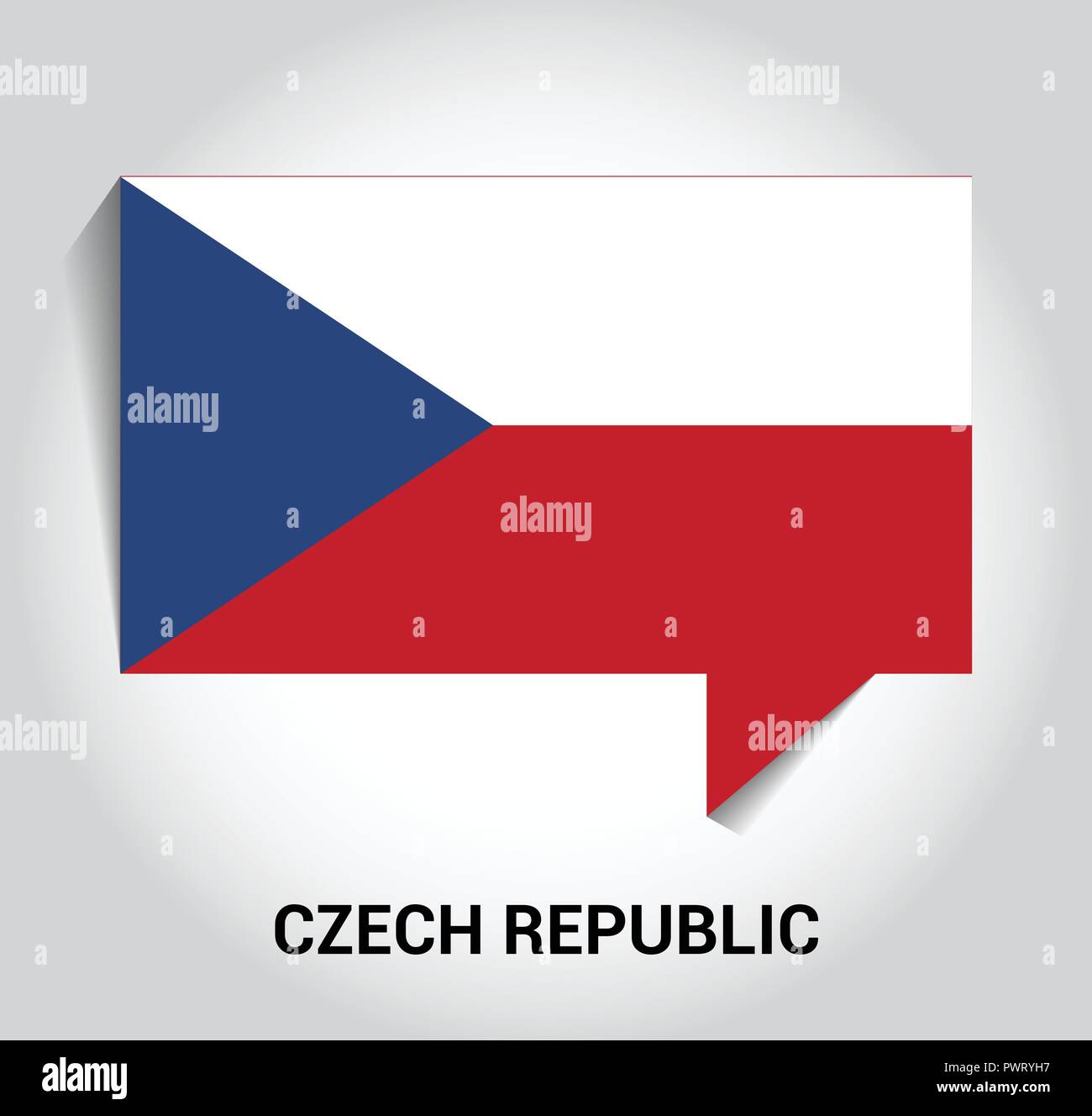 Czech Republic flag design vector Stock Vector Image & Art - Alamy