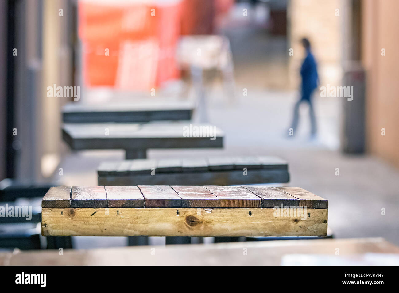 Empty coffee bar tables hi-res stock photography and images - Alamy
