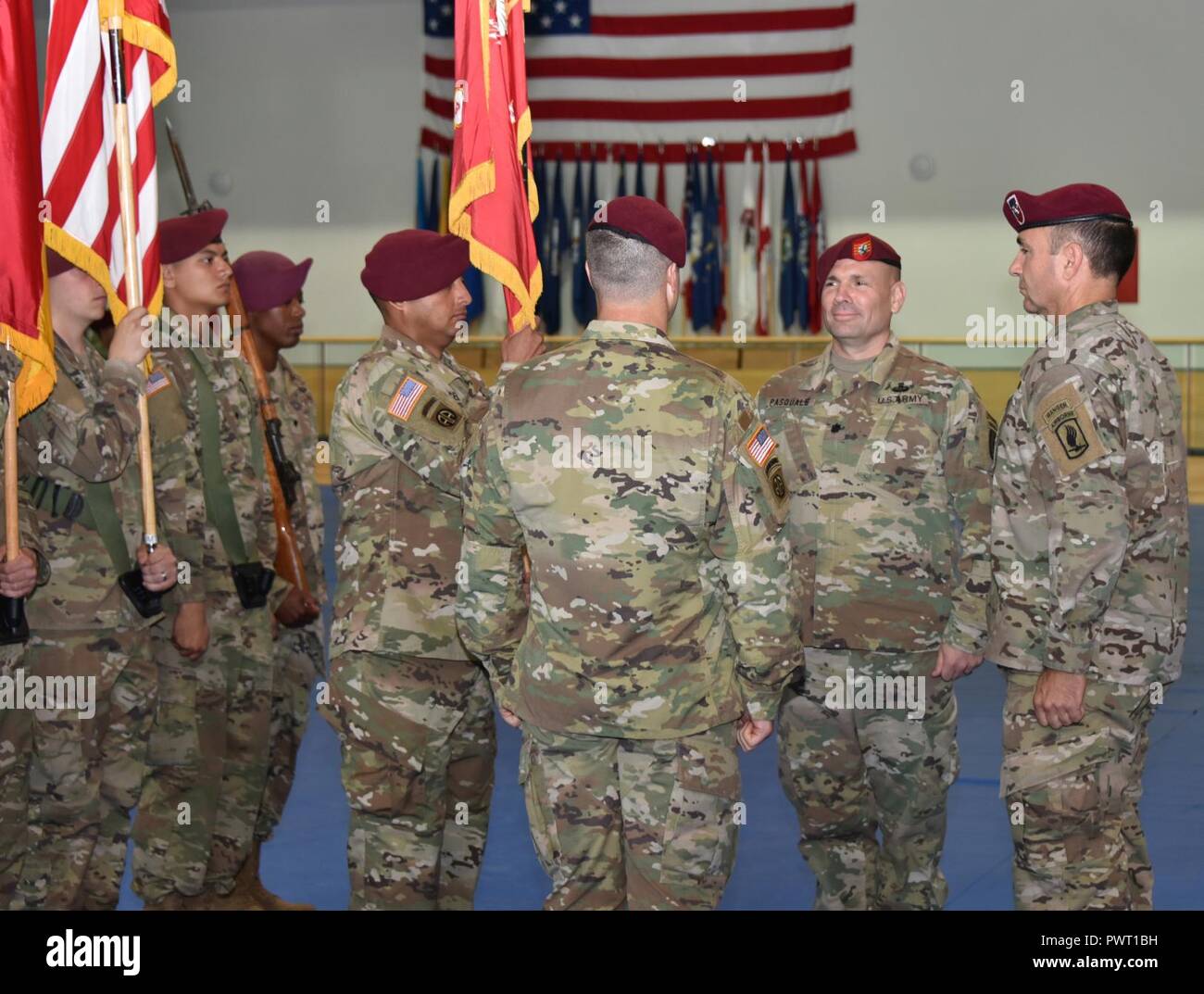 U.S. Army Lt. Col. David J. Pasquale, second from right, the outgoing 4th Battalion, 319th ...