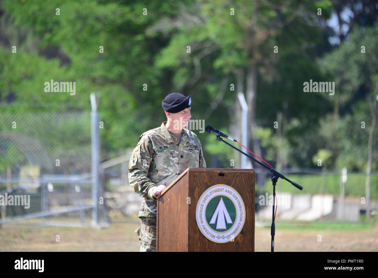 U.S. Army Lt. Col. Jason M. Alvis outgoing Commander, from 839th ...