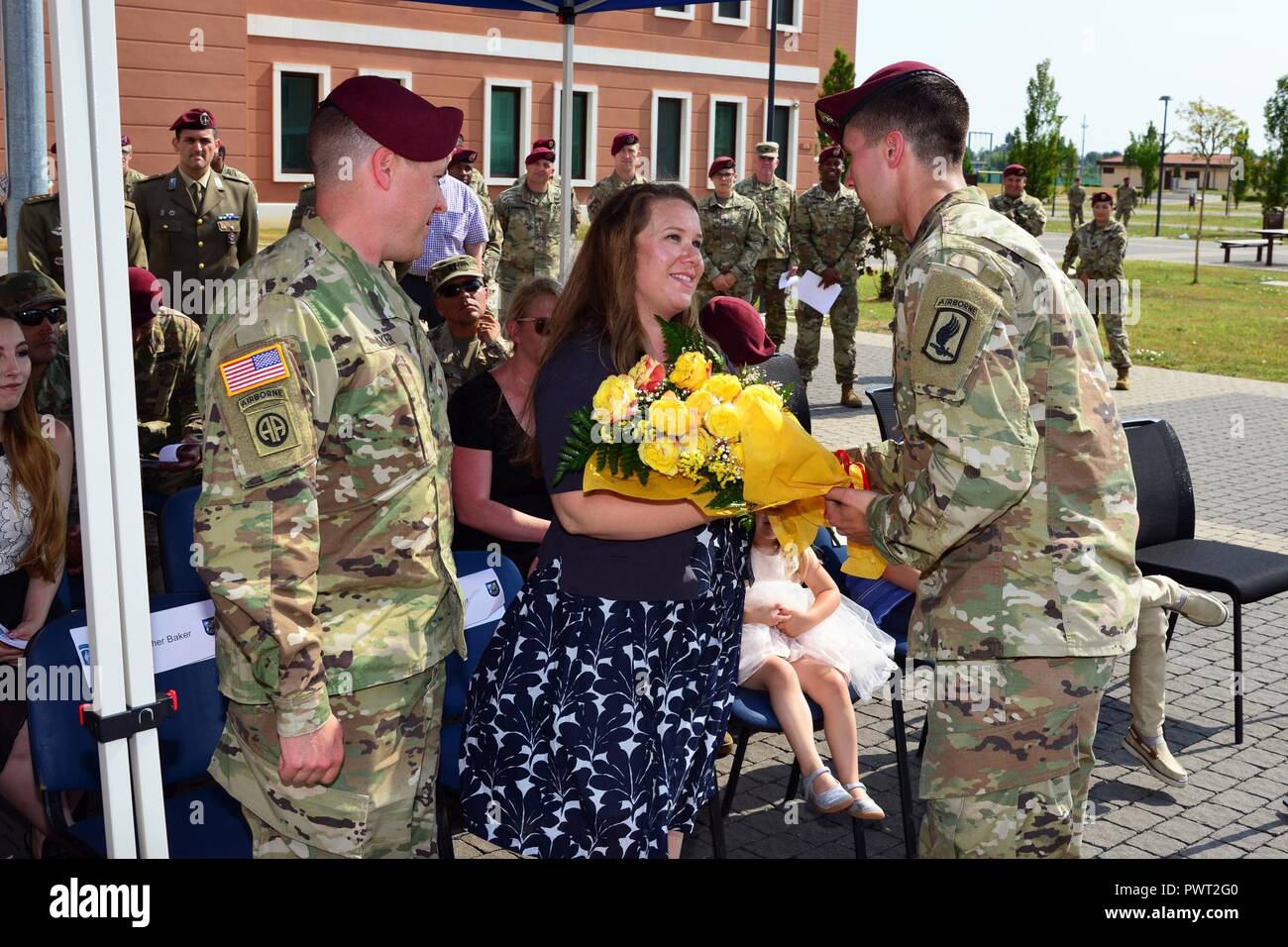 Wife of the Lt. Col. Christopher W. Baker, incoming commander of 173rd ...