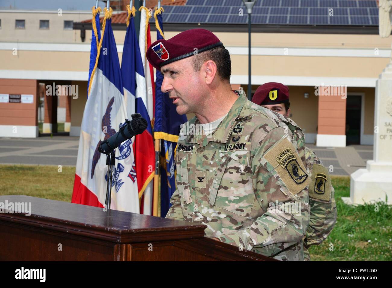 U. S. Army Paratrooper Col. Gregory K. Anderson, commander of the 173rd ...