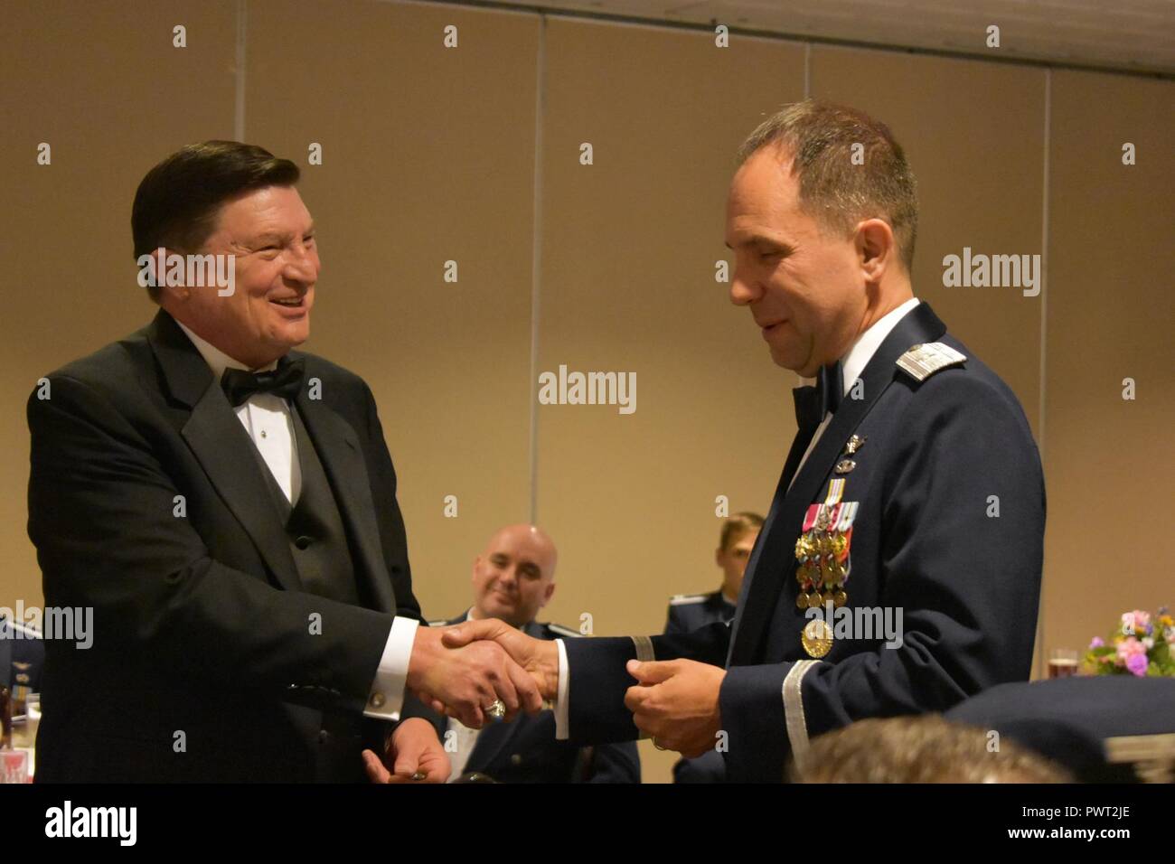 Brig. Gen. John Shaw (right), Air Force Space Command director of ...