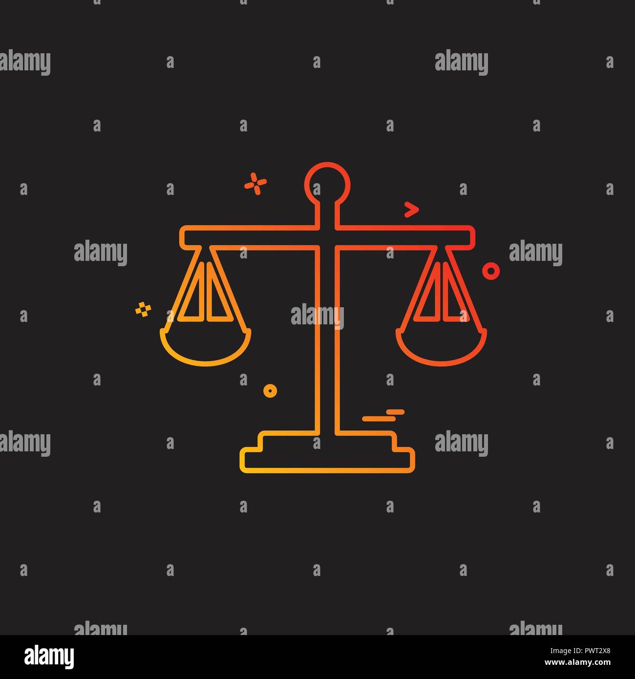 balance risk analysis risk evaluation scale icon vector design Stock ...
