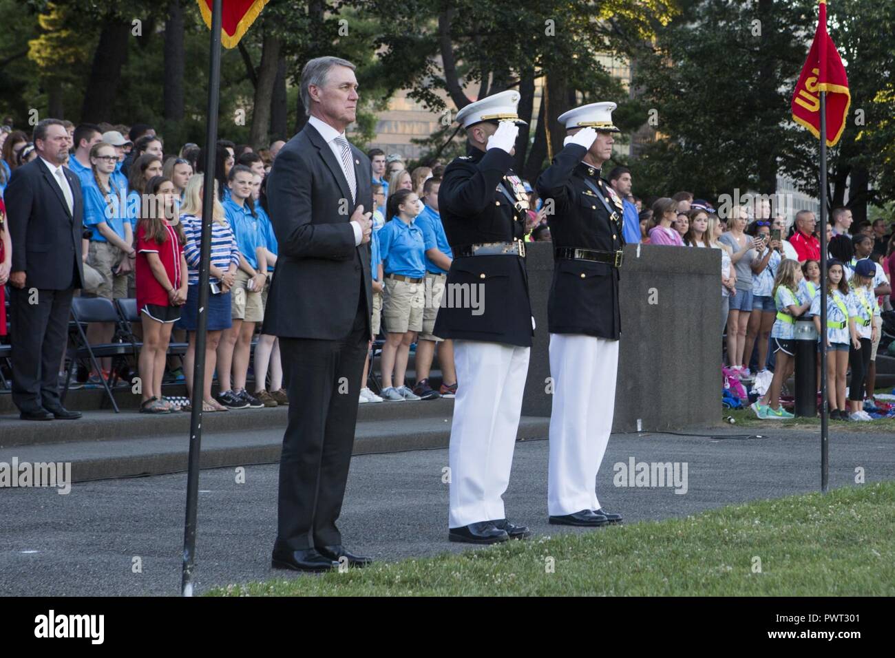 From left, U.S. Senator David A. Perdue, (GA); U.S. Marine Corps Lt ...
