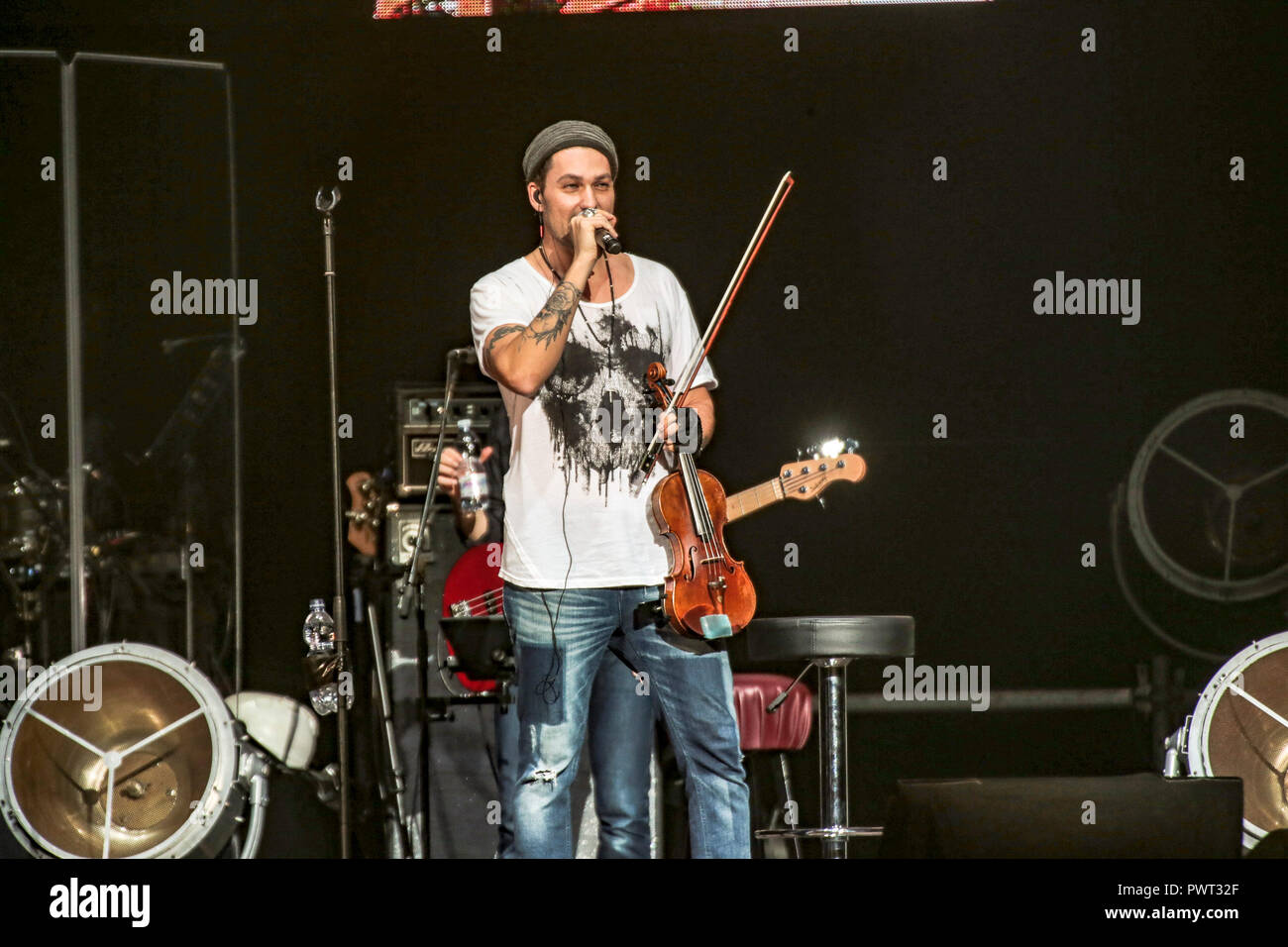 Roma, Italy. 17th Oct, 2018. The violinist David Garrett arrived in ...