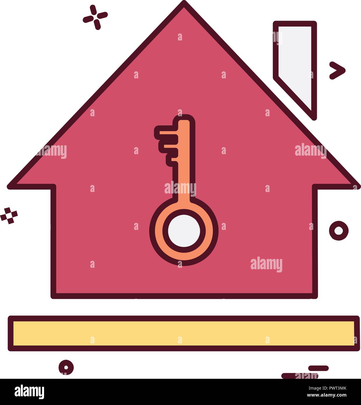 Secure Home icon design vector Stock Vector Image & Art - Alamy