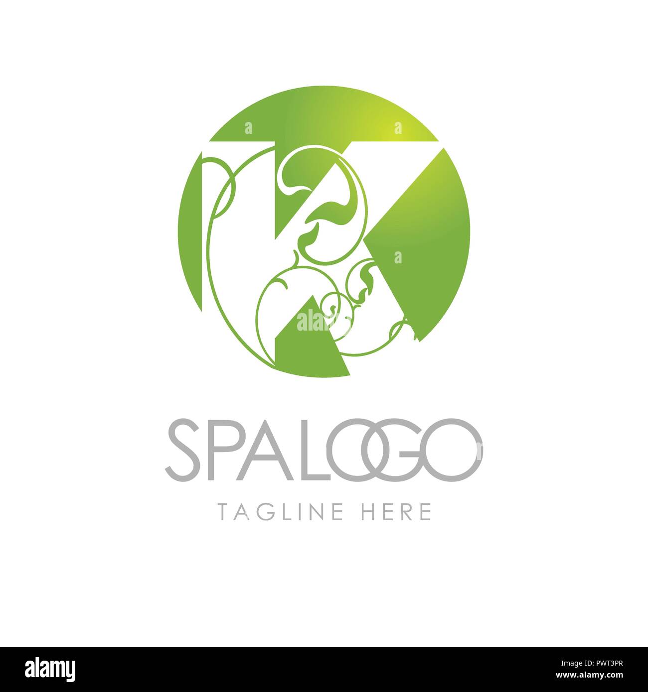 Spa Alphabetical logo design with light background vector Stock Vector ...