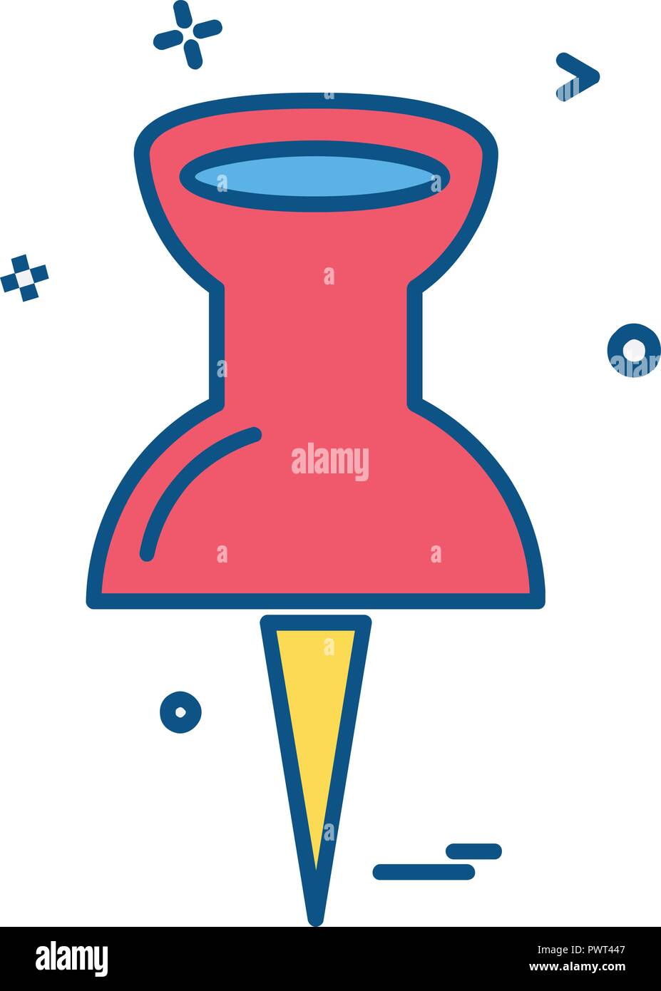 Pin icon design vector Stock Vector Image & Art - Alamy