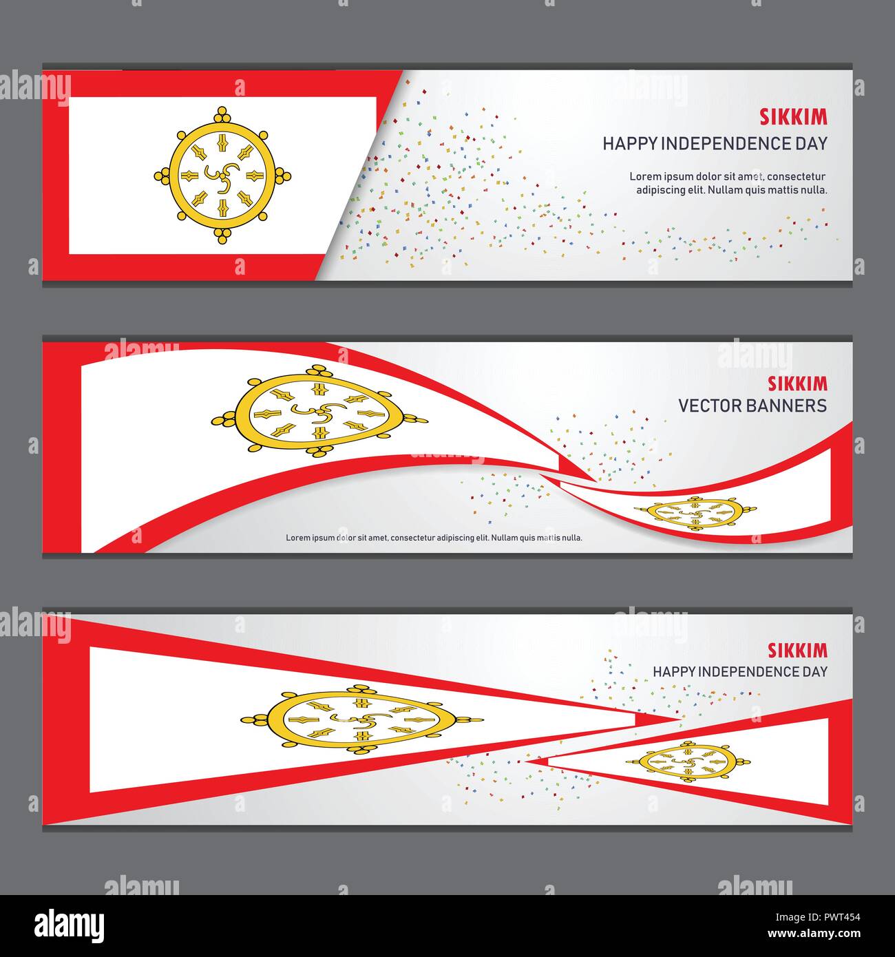 Sikkim independence day abstract background design banner and flyer ...