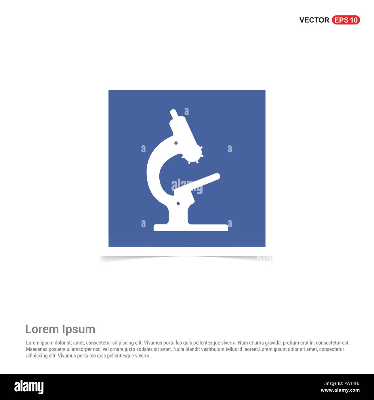 microscope icon - Blue photo Frame Stock Vector Image & Art - Alamy