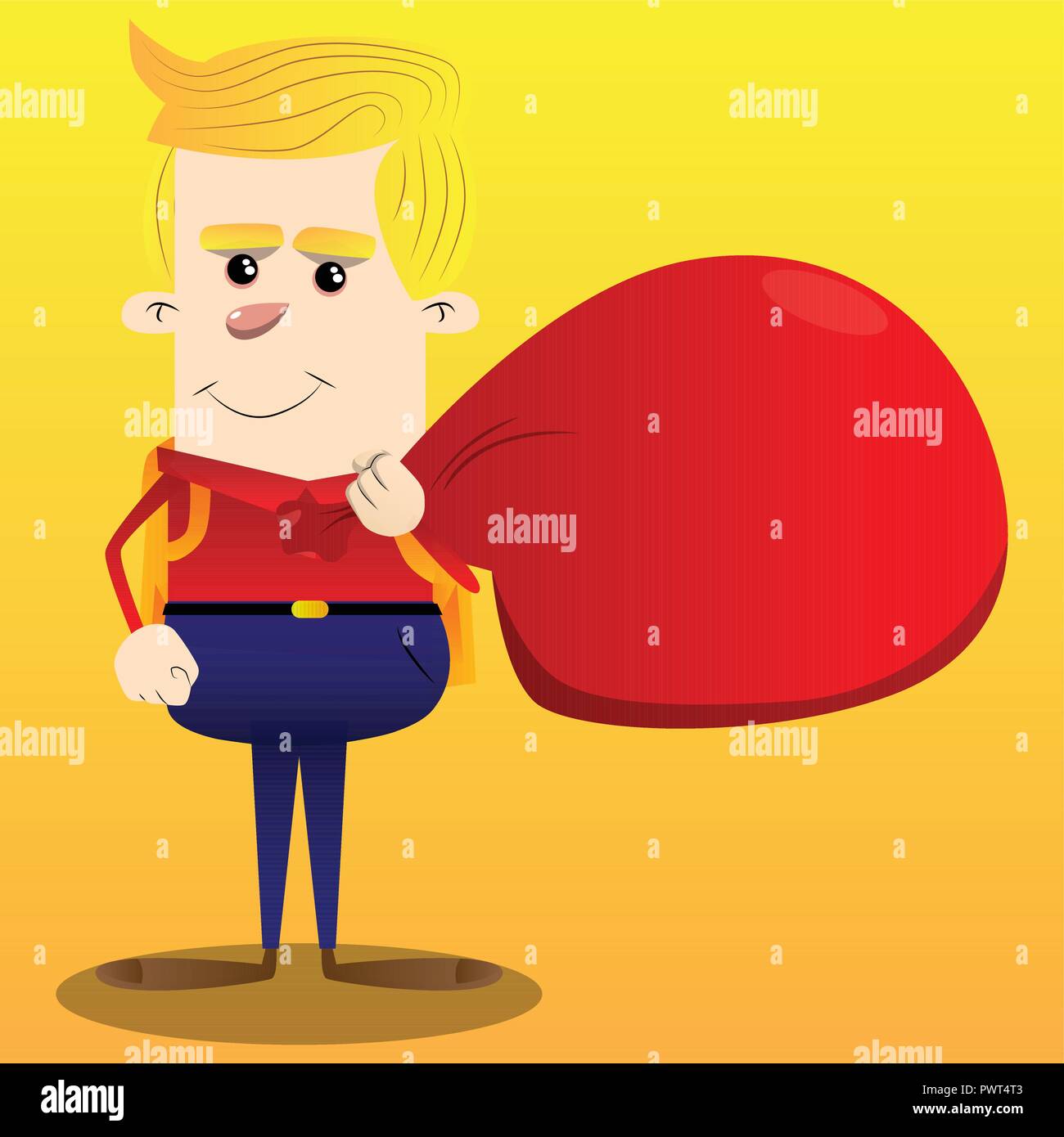 Child carrying sack Stock Vector Images - Alamy