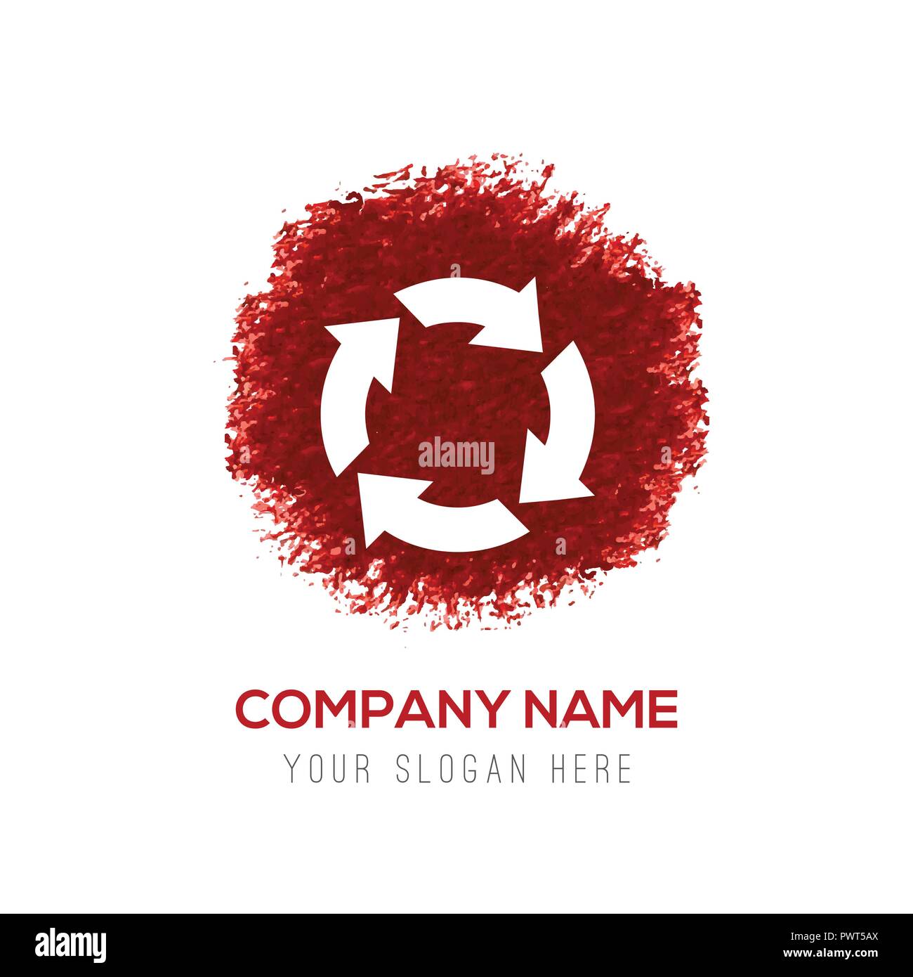 Reload Icon - Red WaterColor Circle Splash Stock Vector Image & Art - Alamy