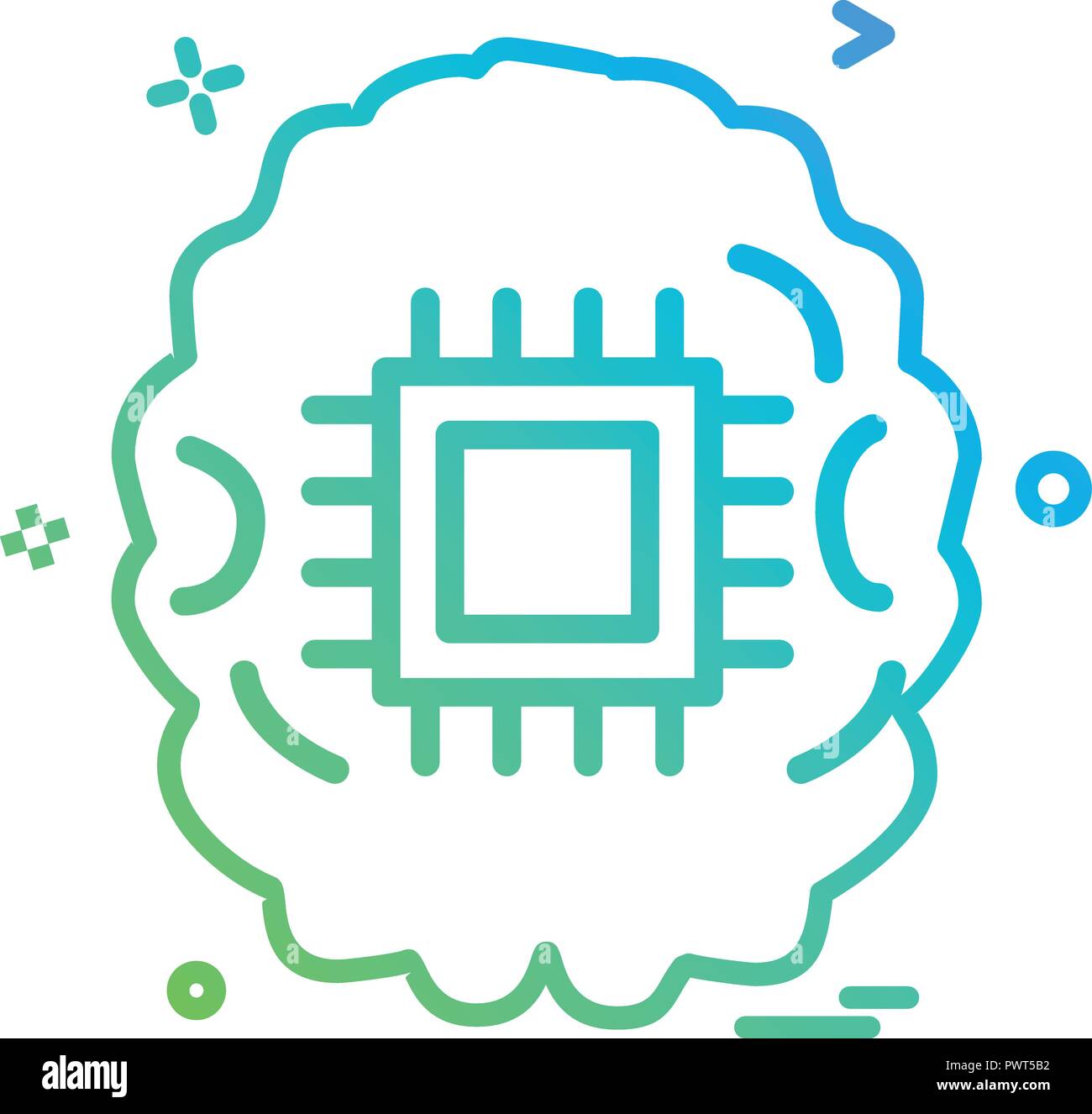 Artificial intelligence robot icon vector design Stock Vector Image ...