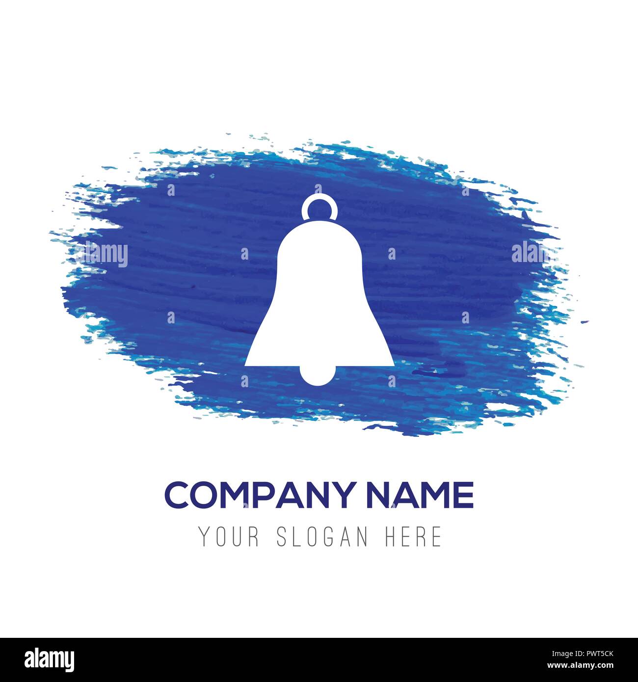Bell Icon - Blue watercolor background Stock Vector Image & Art - Alamy