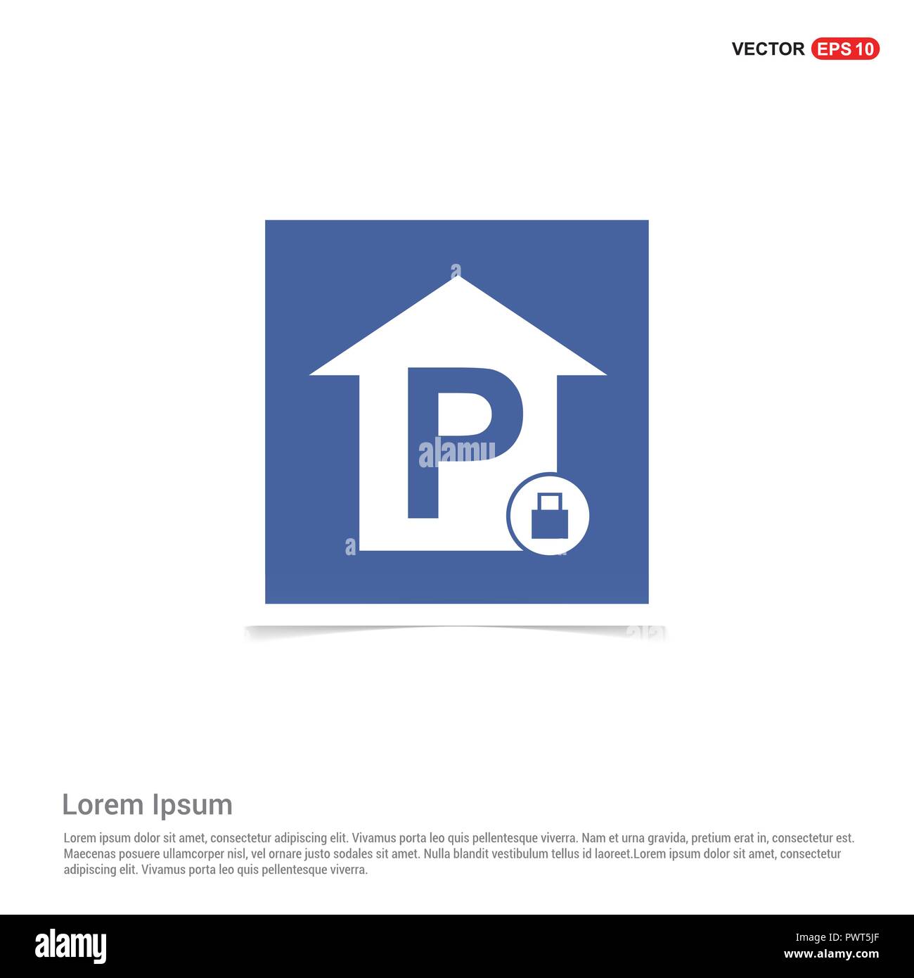 Reserved parking place icon - Blue photo Frame Stock Vector Image & Art ...