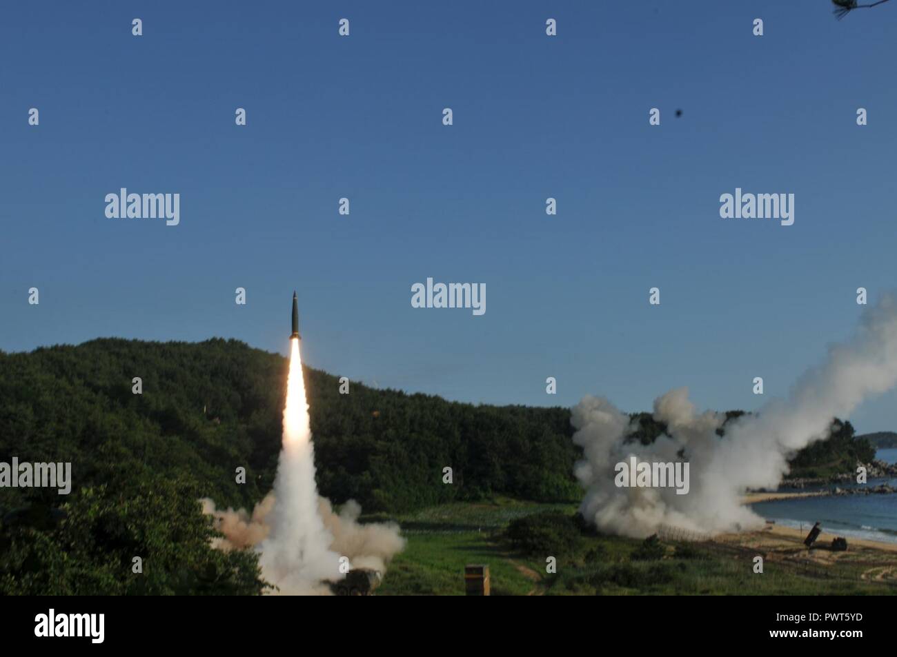 An M270 Multiple Launch Rocket System from A Battery, 6th Battalion ...